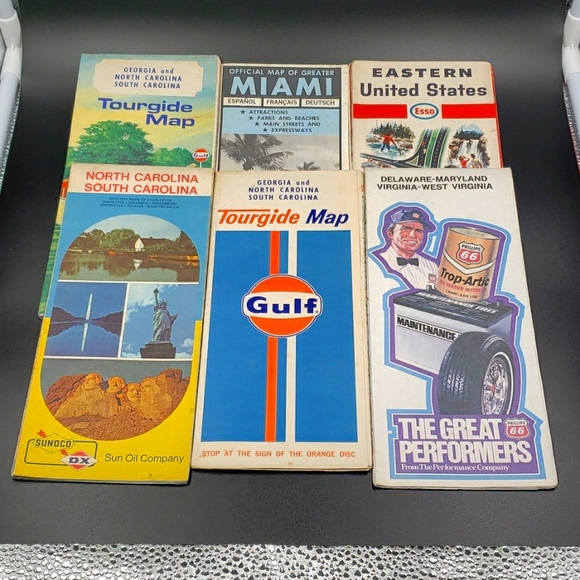Other | Vintage Lot Road Maps 6 Pieces 196s 70s | Poshmark